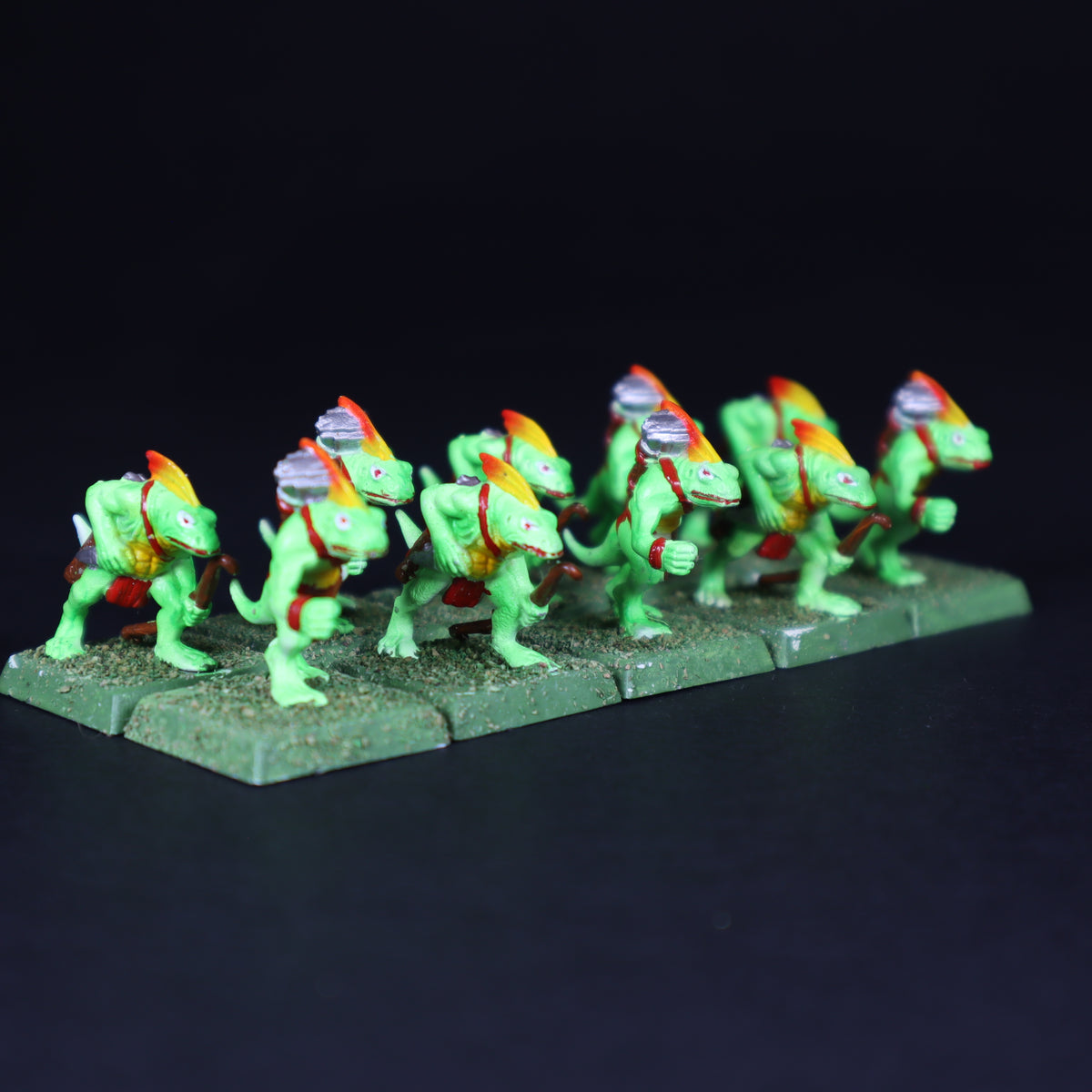 Lizardmen, Painted Skink Archers, Warhammer Fantasy – Black Arrow Minis